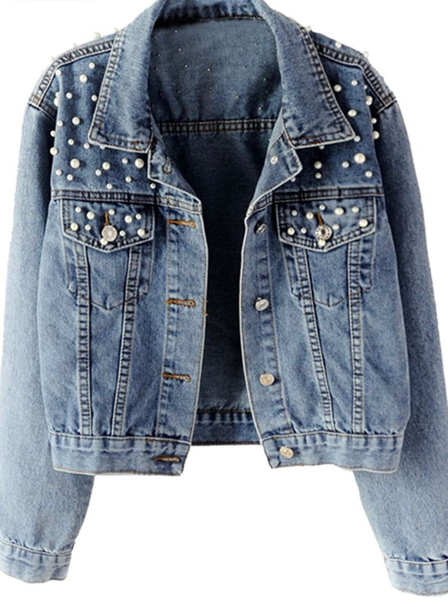 New ΖΦΒ Pearl Denim Jacket – Ms. Capri's Unique Apparel & Gifts